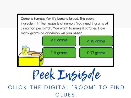 Mass and Volume Word Problem Digital Escape Game Test Prep | TPT