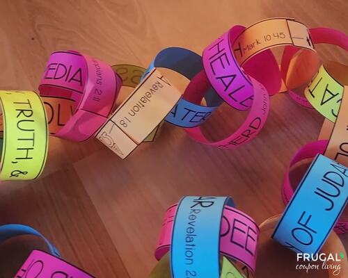 40 Names of Jesus Paper Chain Craft, Jesus Names Bible Verses, Garland ...