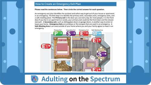 Independent Living Skills SPED Safety Activity To Create an Emergency ...