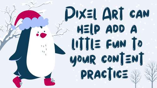 Easy to Use Editable Google Sheets™ Pixel Art Template - Winter Theme