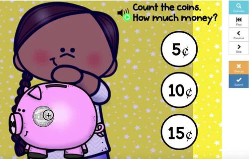 Counting Coins | Nickels to 100¢ (BOOM CARDS) by Tong Stevens | TPT
