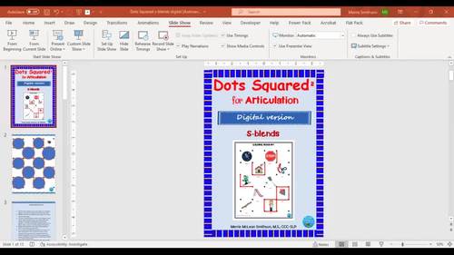 Dots Squared for Articulation S-Blends NO PREP | Distance Learning ...
