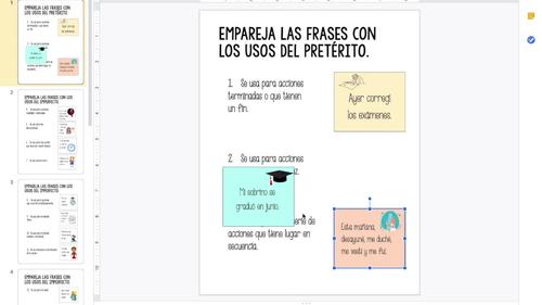 Preterite vs Imperfect Spanish Google Drive Activities Distance Learning