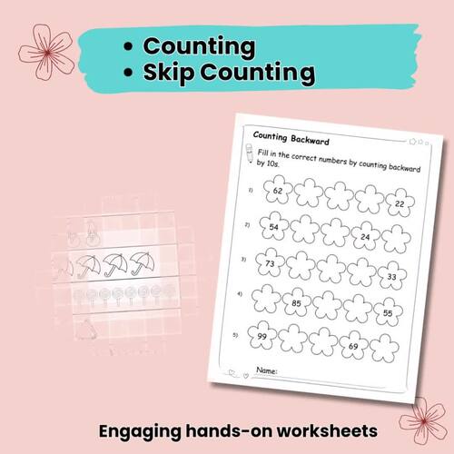 Counting Numbers Worksheets | Math Practice K–2 | 42 Pages No Prep