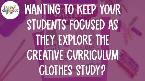 Clothes Study Math & Literacy Printable Task Cards for The Creative ...
