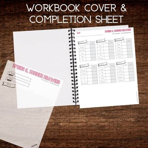 Spring & Summer Drawing Task Cards High, Middle School Art Sketchbook ...