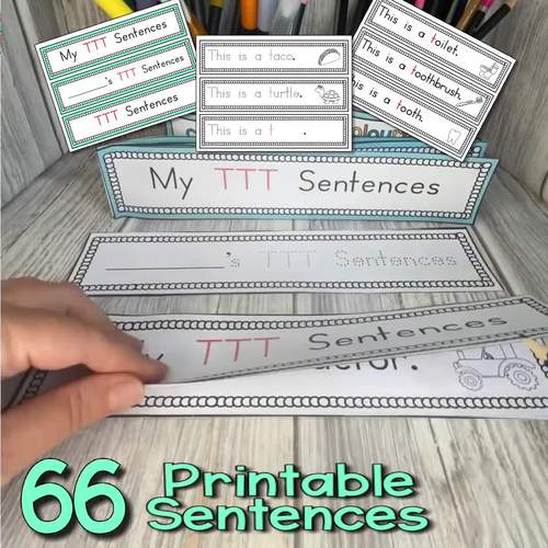 Kindergarten literacy centers and morning work phonics focus ‘t’ sound