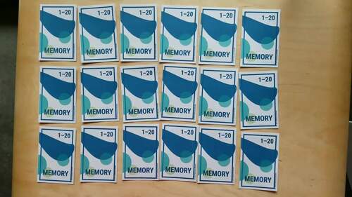 Montessori Math Memory Game: Recognizing Numbers 1 to 20, Matching Cards