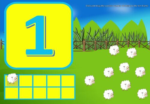 Subitizing Ten Frames with Sheep Boom Cards by Teacher's Pride | TPT