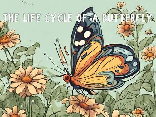 Life Cycle of a Butterfly Caterpillar PowerPoint Lesson for K 1st 2nd ...