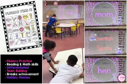 Holiday Fluency Find It BUNDLE (Kindergarten) by Tickled Pink in Primary