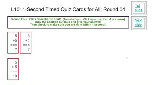 Digital Addition Flashcards for Google Slides-LEVEL 10, Mental Math ...