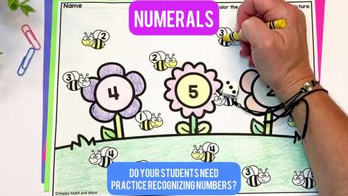 Spring Roll and Color 1-6 Number Sense Math Center Activity | TPT