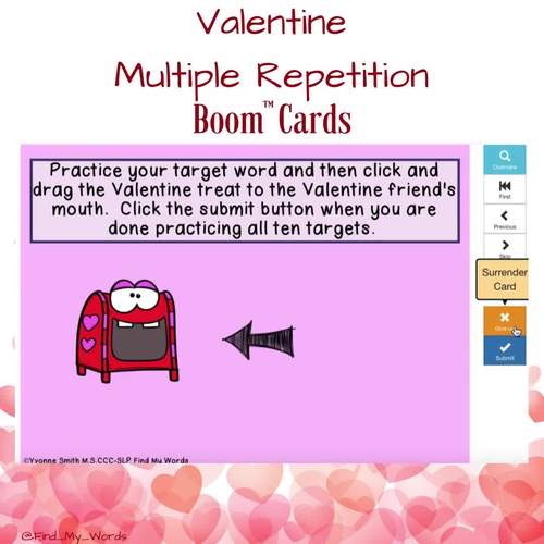 Valentine's Day Apraxia & Speech Therapy Multiple Repetition Pracitce ...