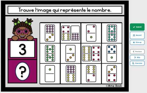 BOOM Cards: La subitisation avec les dominos (nombres 1 à 20) by Mme Bock