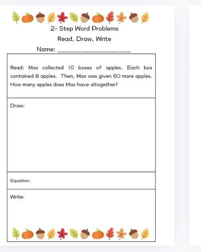 2-Step Word Problems by A Touch of Greene | TPT