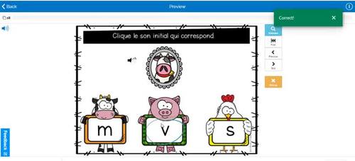 French Boom Cards le son initial: la ferme/Farm Edition | TpT