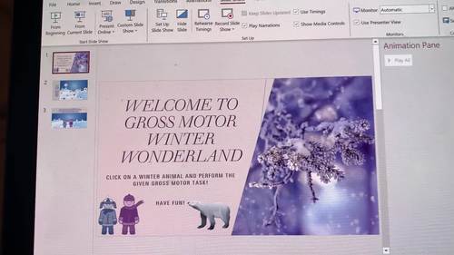 Virtual Winter Wonderland Gross Motor Game: Winter Animals | TPT