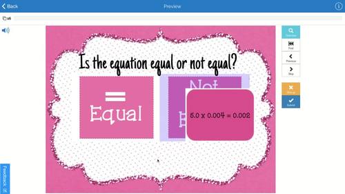 6th Grade MULTIPLY Decimals Equal or Not Equal Card Sort | BOOM Cards ...