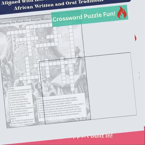 HSS 7.4.5 Puzzle Pack: Keeping the Past Alive, African Written & Oral ...