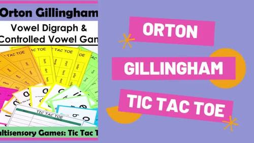 Orton Gillingham Activities: Vowel Digraph & R-Controlled Vowel Games