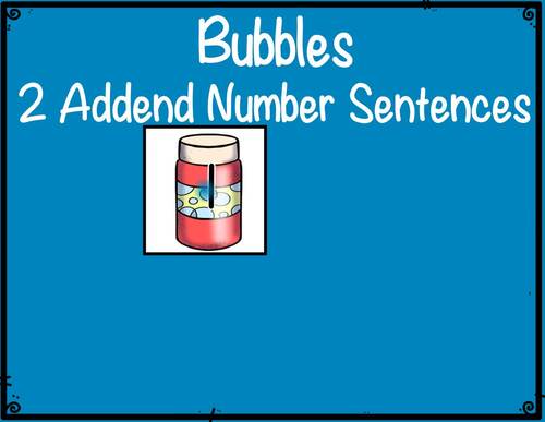 Bubbles Themed 2 Addend Addition & Subtraction With Ten Frames | TPT