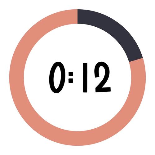 Visual Timers - Calm Orange - Digital Countdown - Classroom Management Tool