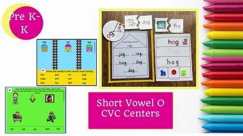 CVC Short Vowel O Activities | PreK and Kindergarten by Joy's Classroom ...