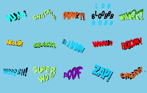 15 Animated Comic Texts #2 by The Asset Shop | TPT