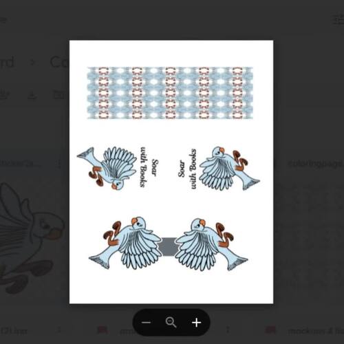 Animal Cartoon Flying Bluebird Themed Printable Stationery Set| Notepads