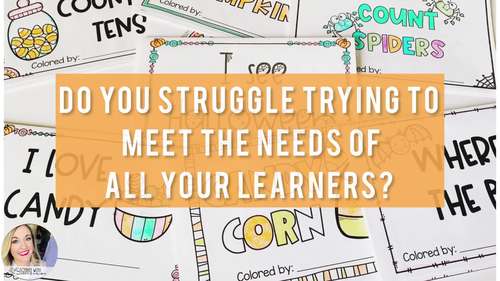 Halloween Math and Literacy for Kindergarten Fall Activities | October