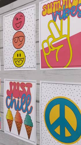 Summer Bulletin Board Kit or Door Decor | End of Year Posters | TpT