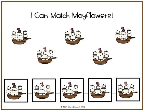 I Can Match Thanksgiving Pictures Jumbo Binder | Simple Identical Matching