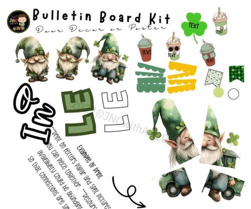 St Patrick’s day Bulletin Board Kit, Door Decor, Leprechaun, March ...