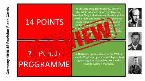 Germany 1919-45 Revision Cards - 200+ cards by Dan's History Highway