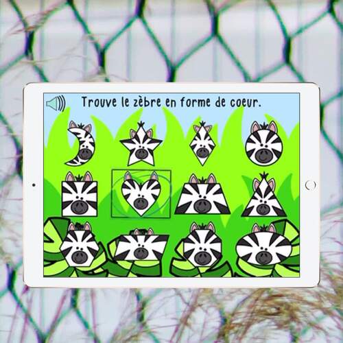 Trouve le coeur avec audio | Vocabulaire du zoo | Cartes Boom | TPT