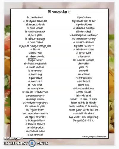 La Comida Hispana Spanish food Escape Room digital and printable