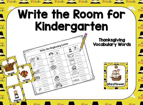 Write the Room Center | Thanksgiving Themed Activities For Kindergarten