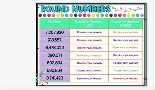 Rounding Distance Learning Digital Choice Board | Rounding Numbers up ...