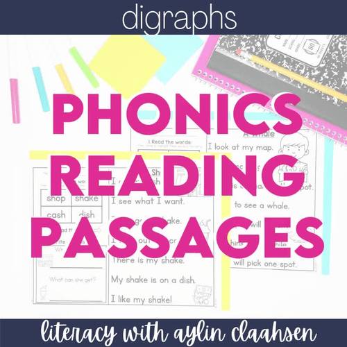 Phonics Decodable Reading Passages | Digraphs by Aylin Claahsen | TpT