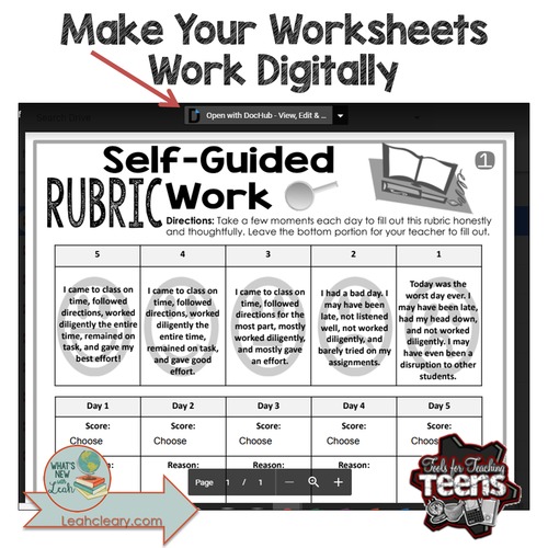 Make Your Worksheets Work Digitally by Tools 4 Teaching Teens | TPT