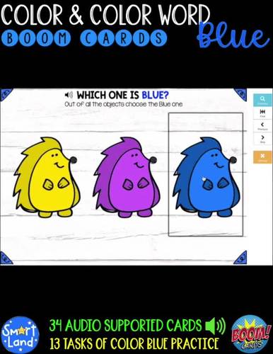 Learning Colors and Color Words digital cards | BLUE by Smart Land ...