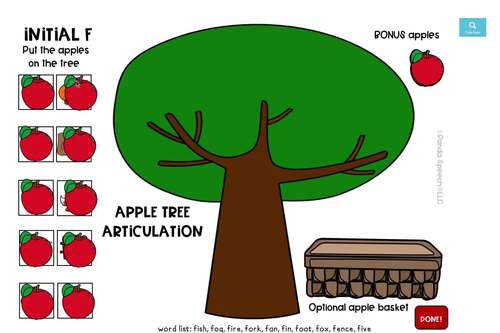 Apple Tree Articulation BOOM Cards BUNDLE: Digital Speech Therapy