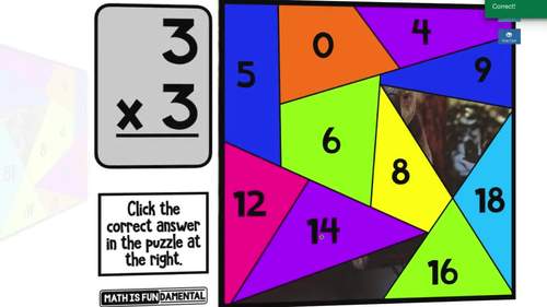 Multiplication Math Fact Practice | Boom Cards | Funny Animal Pun ...