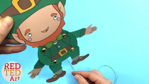 St Patricks Day Leprechaun Craft Paper Doll Puppet STEAM Activity