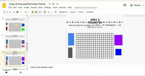 Area and Perimeter Google slides™ by Miss Kindergarten Fun | TPT