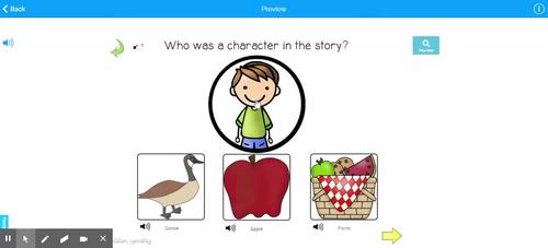 We're Going on a Picnic Story Grammar Review Boom Card Deck | TpT