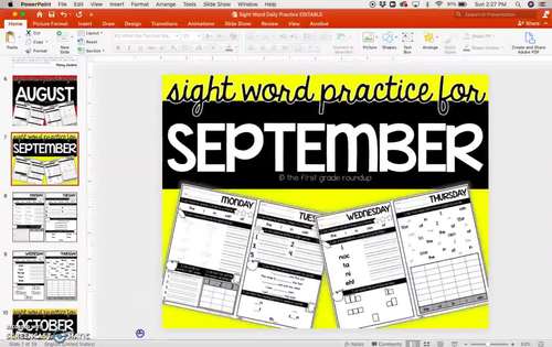 Sight Word Morning Work: EDITABLE Versions for the Entire Year | TpT