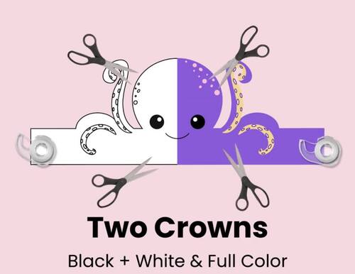 Octopus Crown / Party Hat / Mask / Costume / Animal / Headband ** Two ...