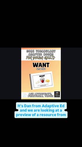 Core Vocabulary Adapted Book – WANT Snacks | Autism, AAC, Editable ...